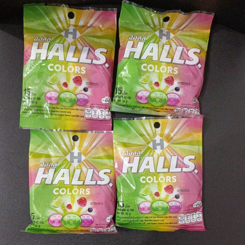 Jual Permen Halls Bungkusan made in Thailand rasa menthol, colors, lime ...