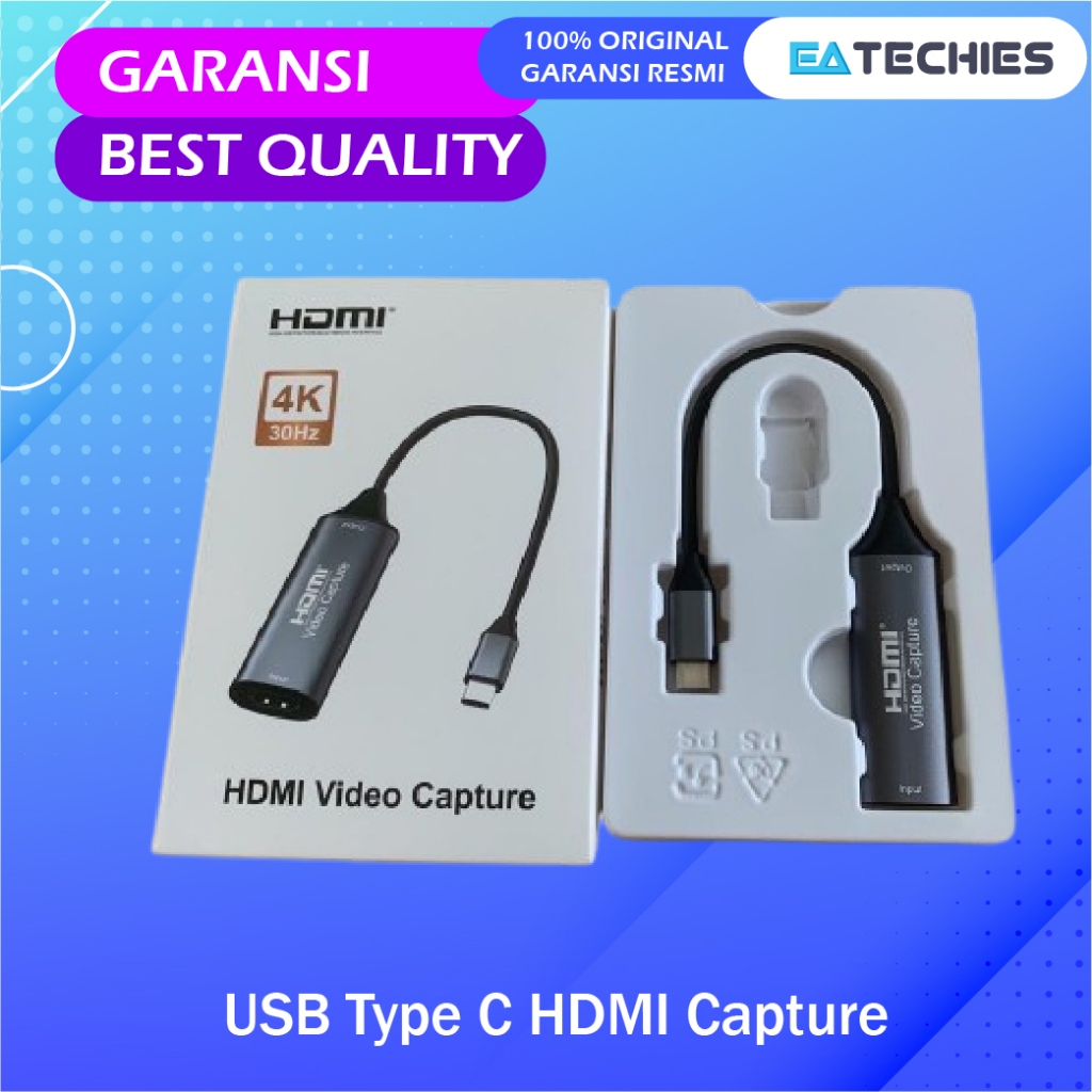 Jual USB Type C HDMI Video Capture 4K Full HD USB-C Camera DSLR SLR ...