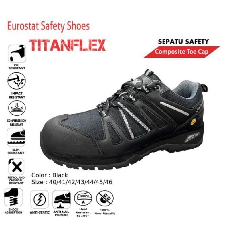 Jual Sepatu Safety Eurostat TITAN FLEX Original | Shopee Indonesia