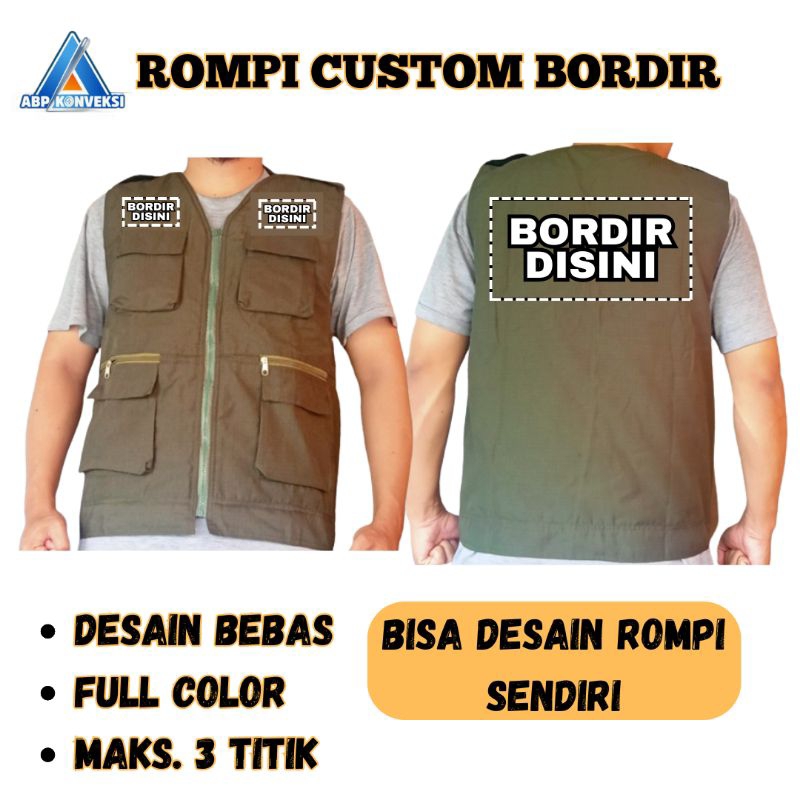 Jual ROMPI CUSTOM/ROMPI TACTICAL/ROMPIR BORDIR/ROMPI DESAIN BEBAS/ROMPI ...