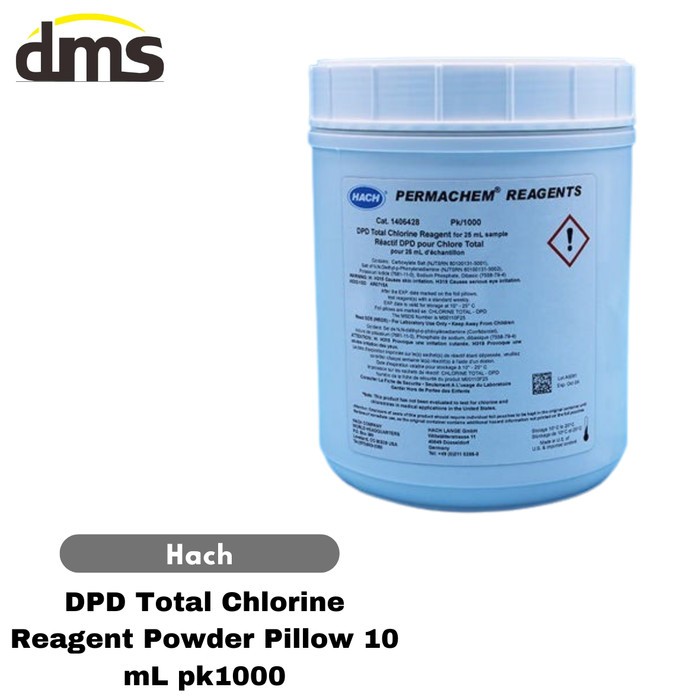 Jual DPD Total Chlorin Reagent Powder Pillow 10 mL pk1000 Hach | Shopee ...