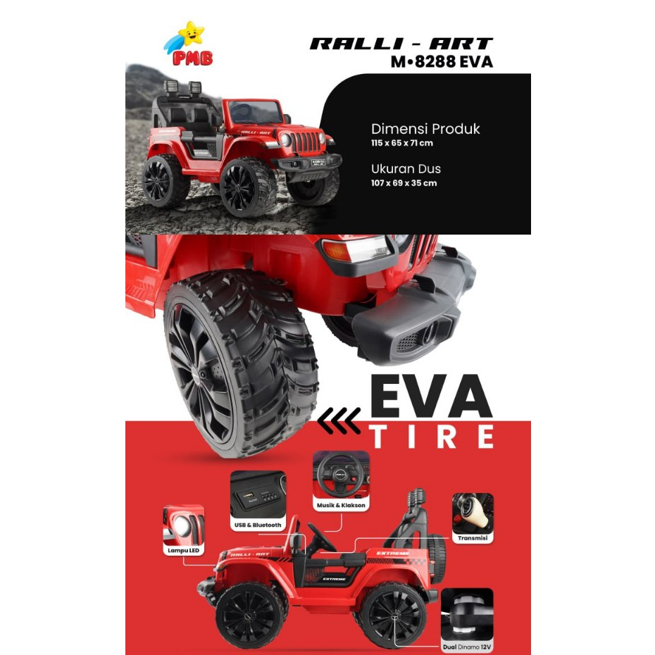 Jual MOBIL ACCU / AKI ANAK PMB RALLY ART M8288 EVA | Shopee Indonesia