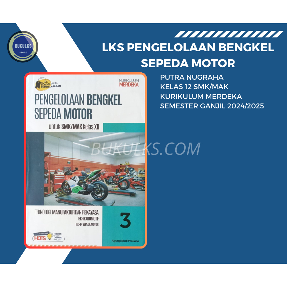 Jual Buku LKS Produktif Pengelolaan Bengkel Sepeda Motor SMK/MAK Putra ...