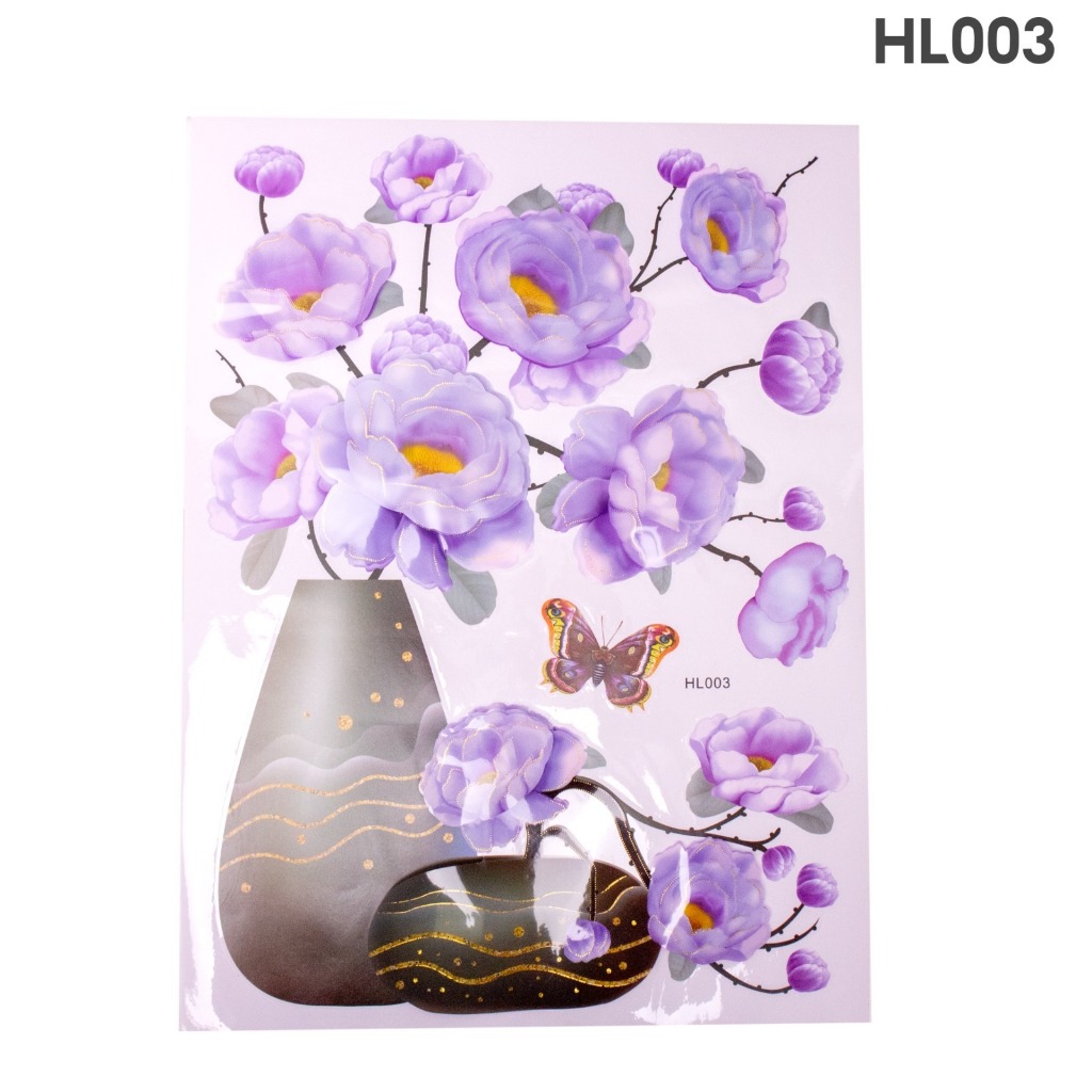 Jual Sticker Dinding 3D Simulasi Bunga / Tempelan Dinding Bunga 3D ...