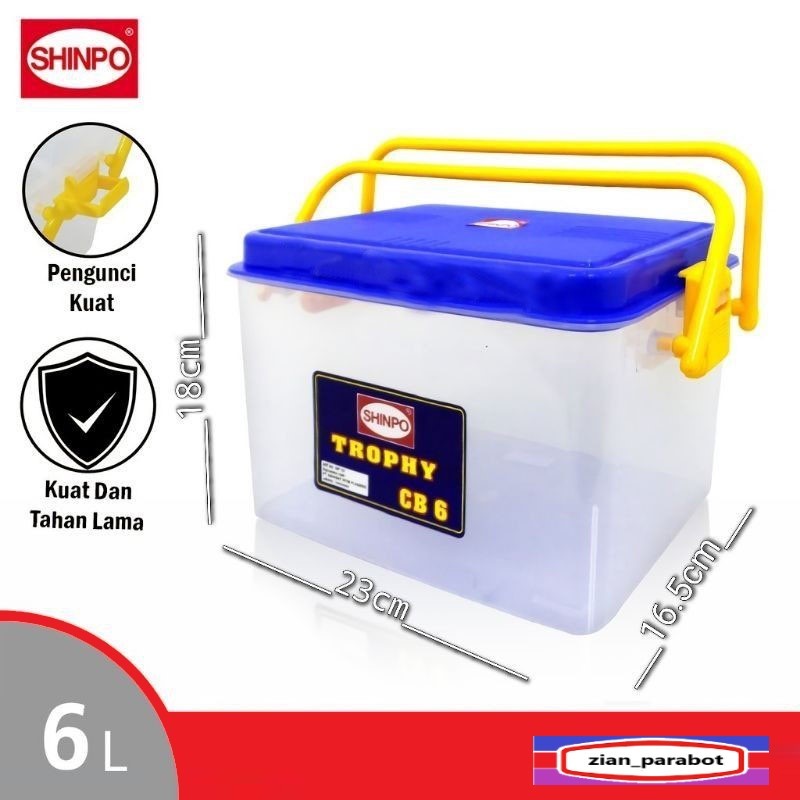 Jual SHINPO CONTAINER BOX 6 LITER TROPHY Container box CB 6 SIP 121 ...