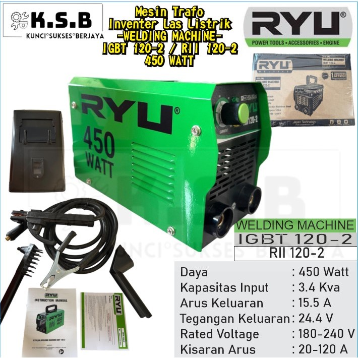 Jual Mesin Trafo Inventer Las Listrik 450 Watt / WELDING MACHINE INVENTER IGBT 120-2/RII 120-2 ...