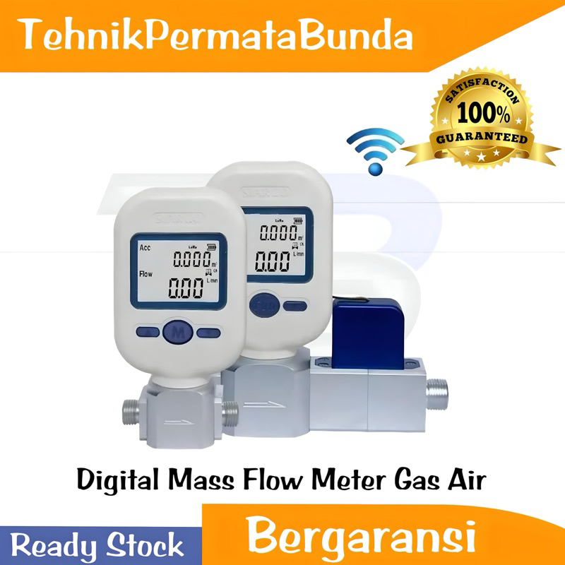 Jual MF5708 Digital Mass Flow Meter Gas Air FlowMeter 0-100L/min LPM ...