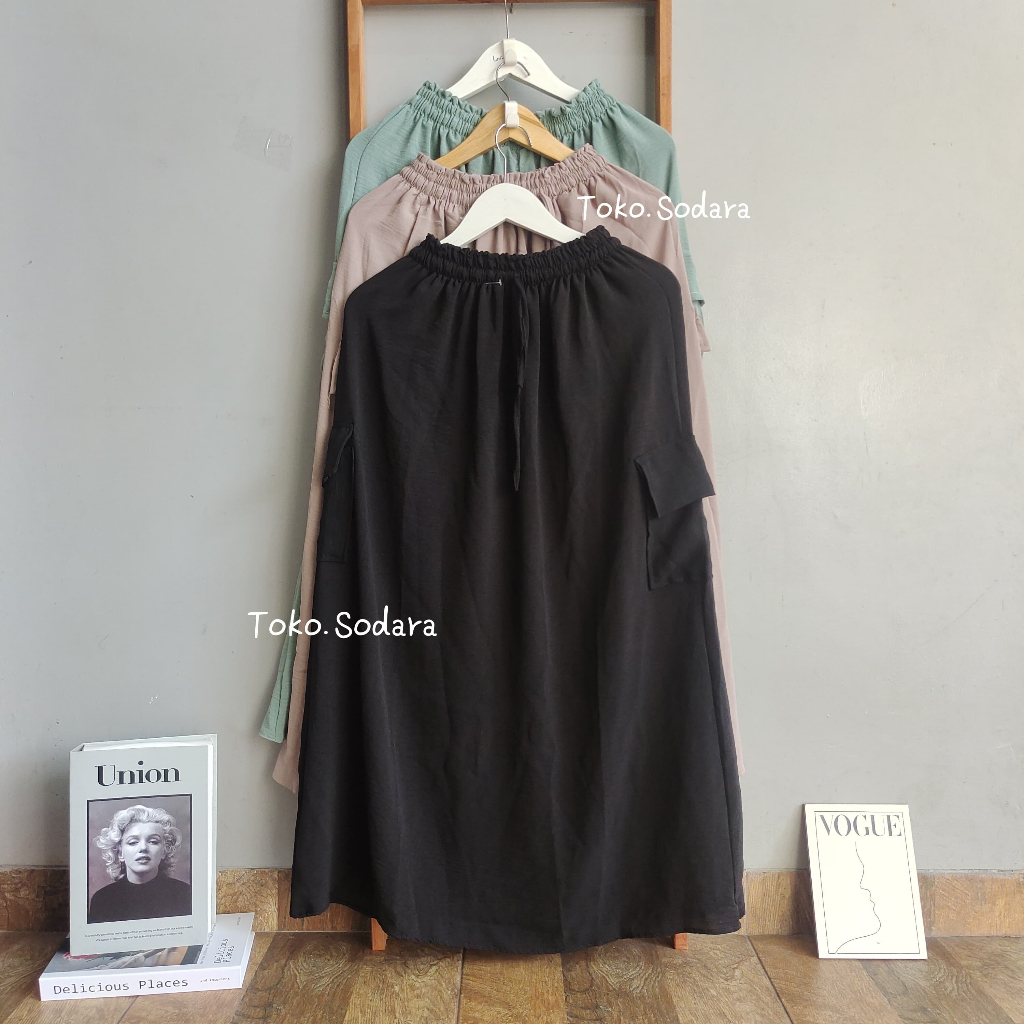 Jual Rok Crinkle Kargo model A JuMbo Rok Wanita Terbaru Bisa Cod ...