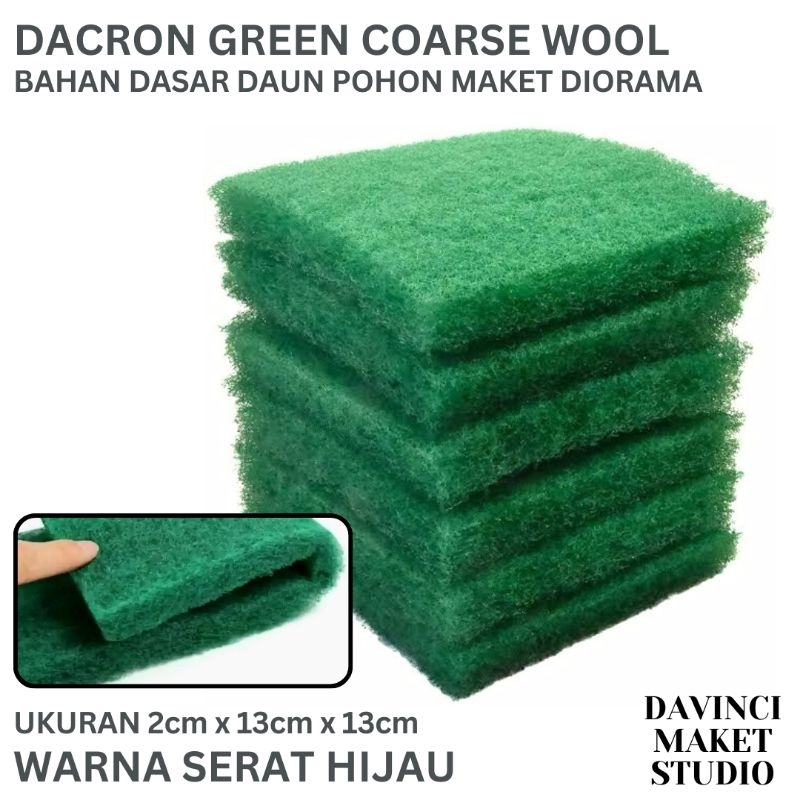 Jual Serat Plastik Dakron Bahan Pohon Daun Semak Diorama Maket Hijau ...
