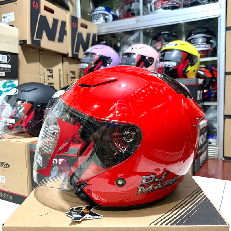 Jual HELM KYT DJ MARU SOLID RED FIRE - djmaru merah | Shopee Indonesia