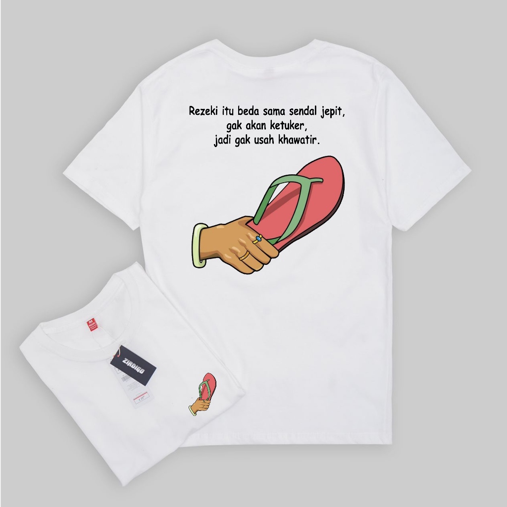 Jual Zirdigo Kaos Distro Sendal Jepit debe Lengan Pendek Print Quality ...