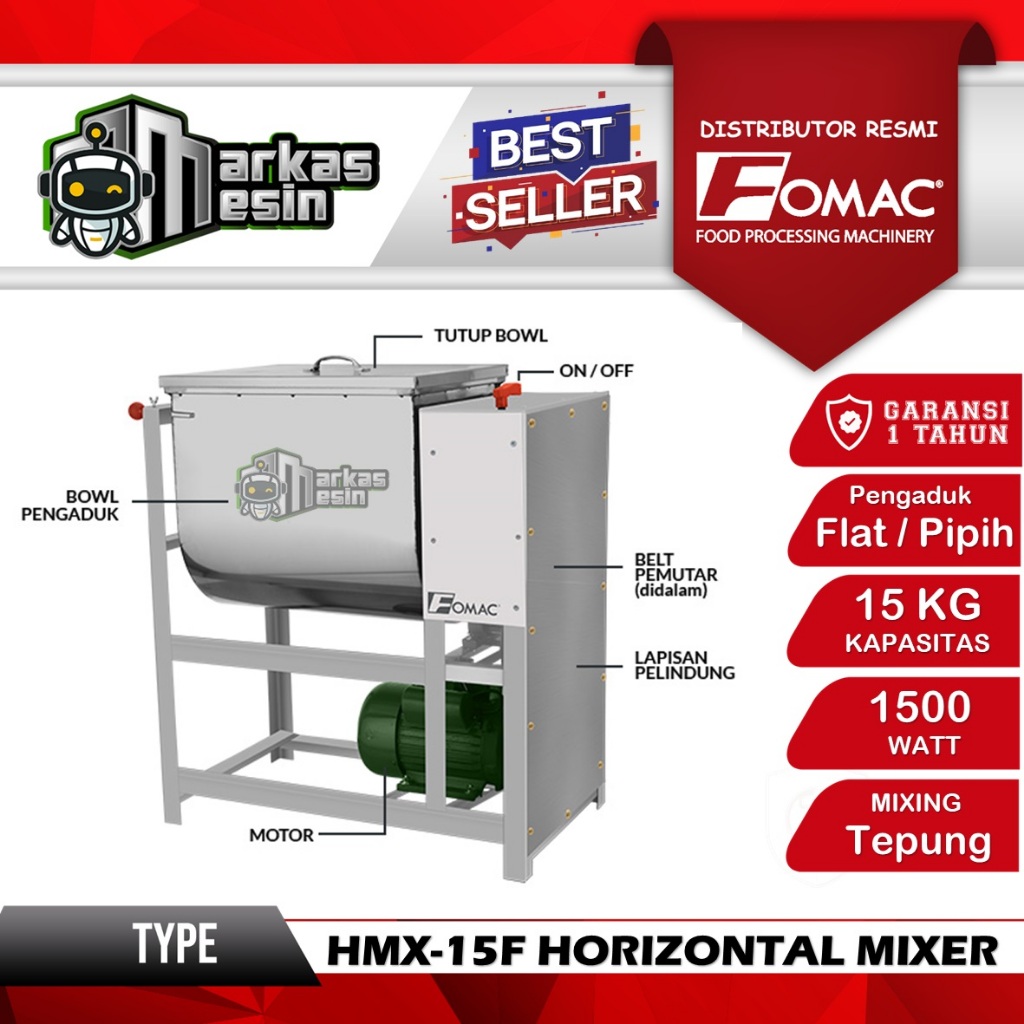 Jual Mesin Mixing Powder Tepung Horizontal Mixer Mesin Pengaduk Bubuk ...