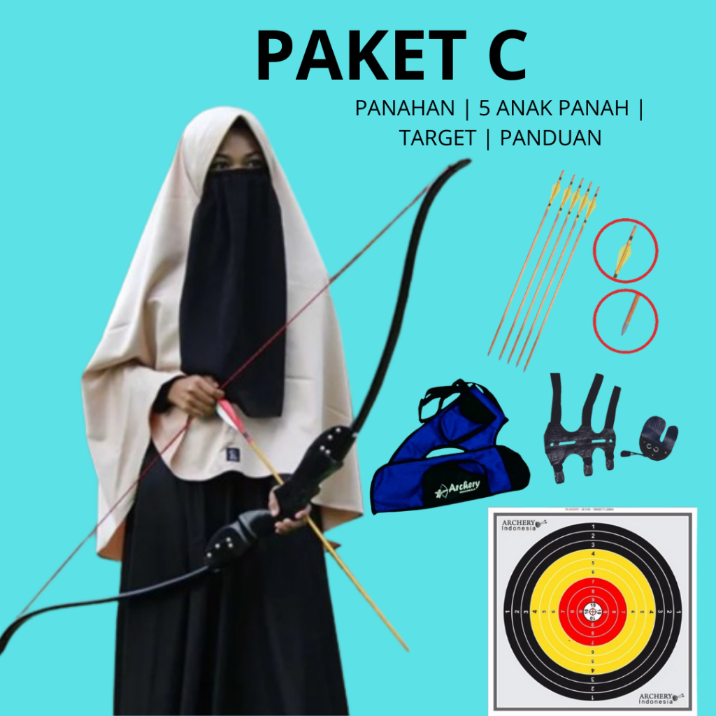 Jual Full Set Paket Lengkap Panahan R40 Black Recurve Bow Olahraga ...
