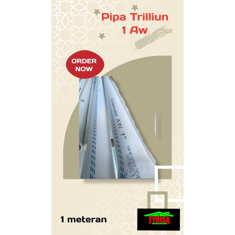 Jual Pipa PVC Trilliun | Trilliun 1 AW | kualitas bagus (potongan ...