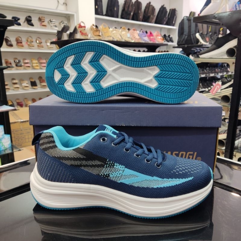 Jual Sepatu Running KASOGI | Federick | Biru | Shopee Indonesia