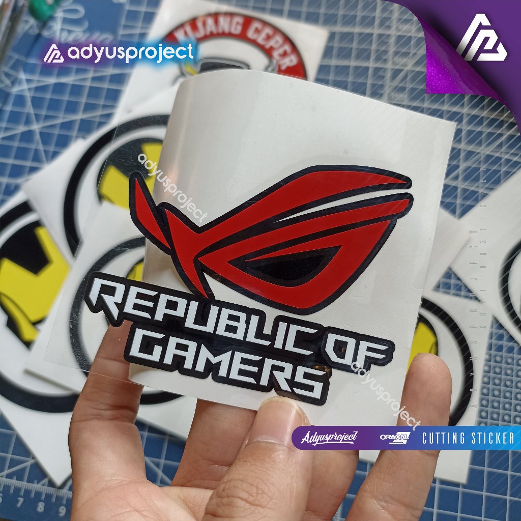 Jual ASUS ROG Cutting Stiker || stiker rog | Skin Laptop | Stiker Pc ...
