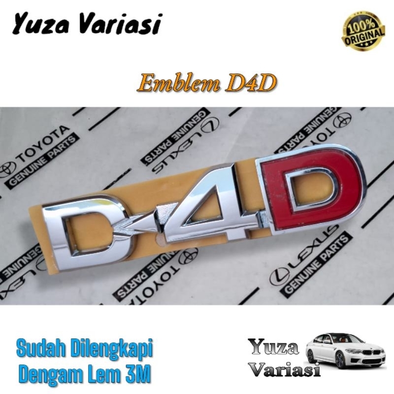 Jual Emblem Logo Tulisan D4d D-4d Innova Fortuner Original - Emblem D4D ...