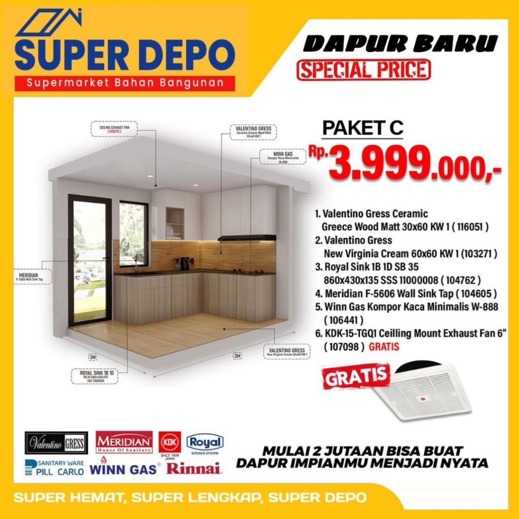 Jual PAKET HEMAT DAPUR C SUPER DEPO | Shopee Indonesia