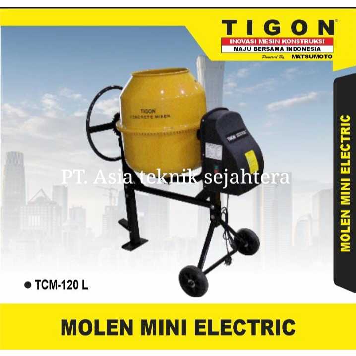 Jual TIGON Mesin Pengaduk Semen Molen Concrete Mixer 120 Liter | Shopee Indonesia