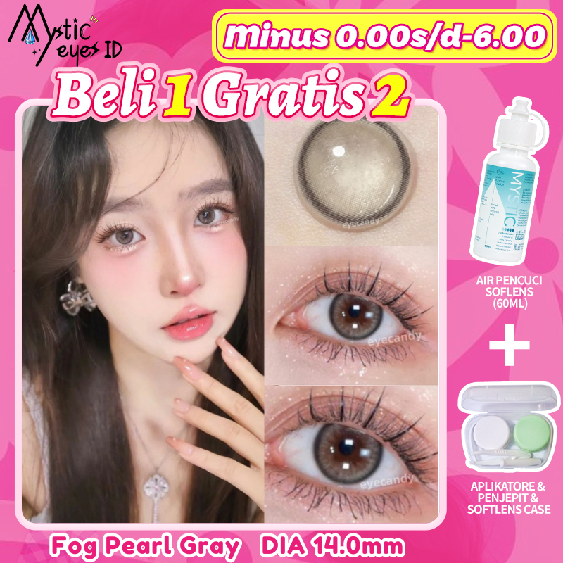 Jual MINUS 0.00s/d-6.00）Mysticeyes Softlens Fog Pearls Grey/Brown ...