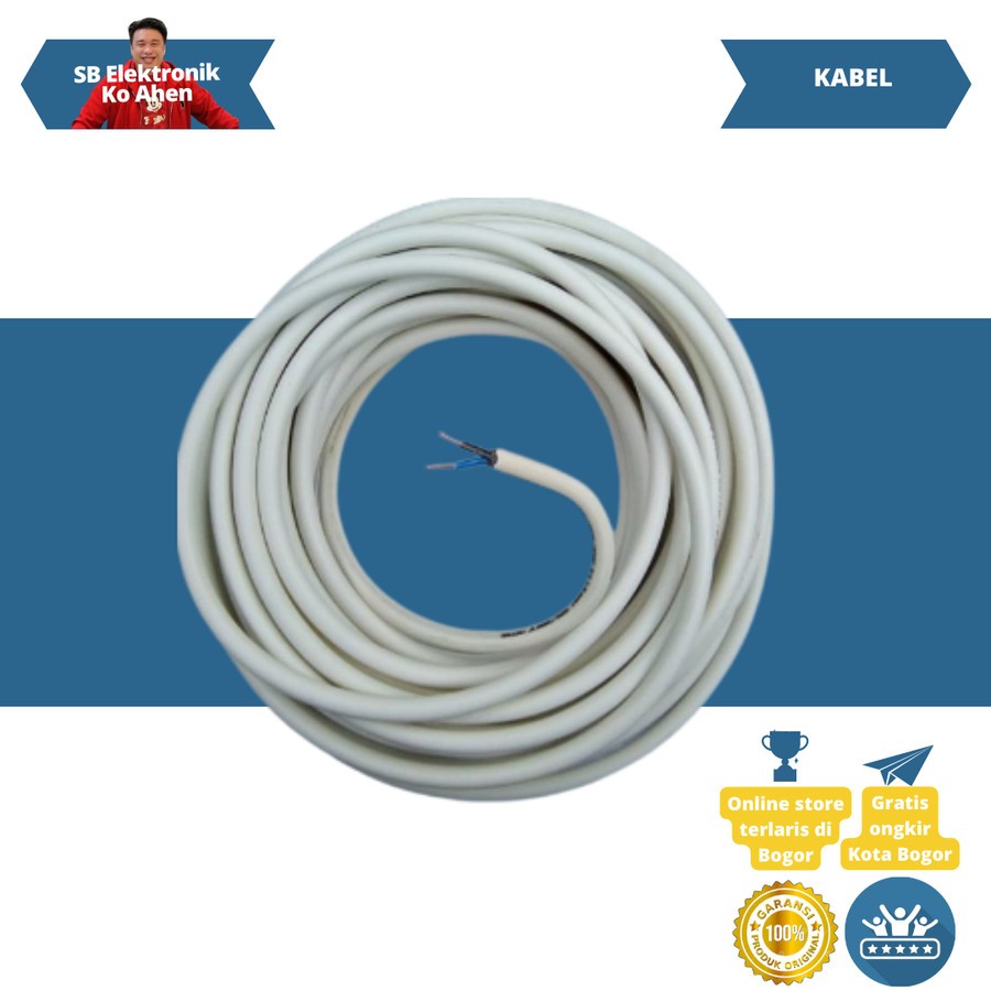 Jual Kabel Listrik 2 x 1.5 / Kabel Ac 1/2 - 1 PK Per meter | Shopee ...