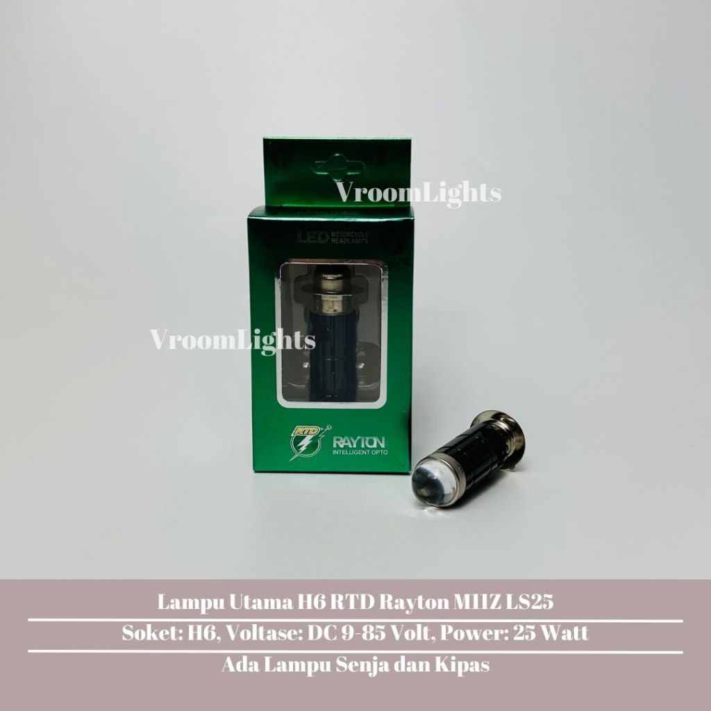 Jual Lampu Utama Socket H6 RTD Rayton Tipe M11Z - LS25 Cutt Off Plus ...