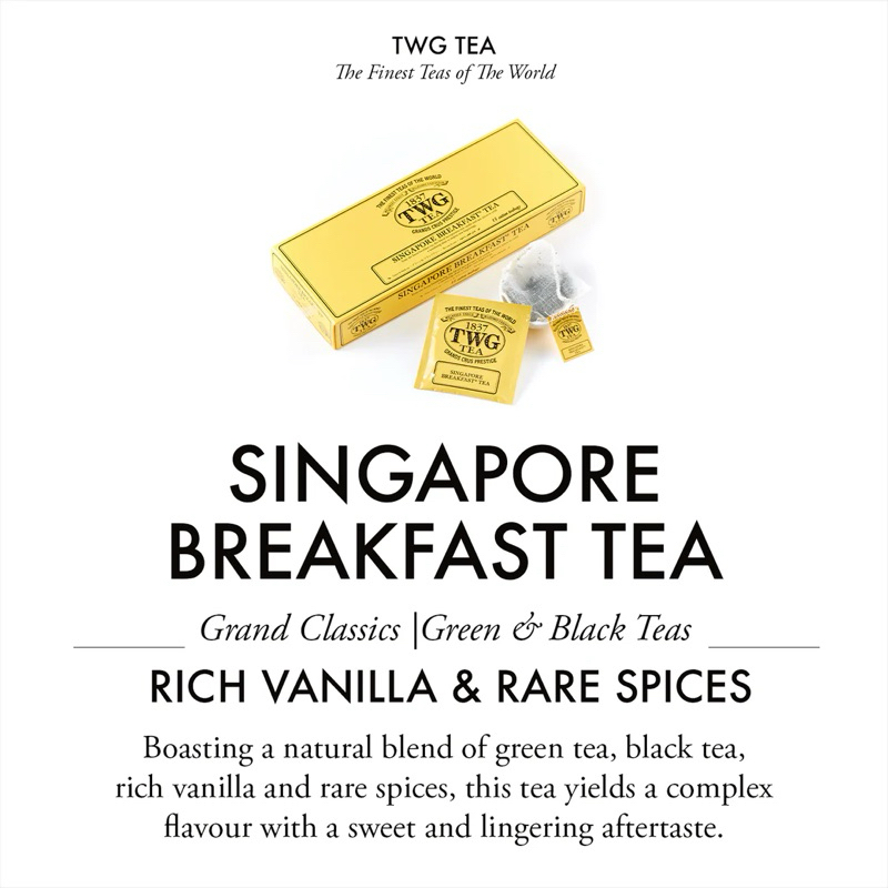 Jual TWG Tea Singapore Breakfast Tea Cotton Teabag sachet eceran satuan ...