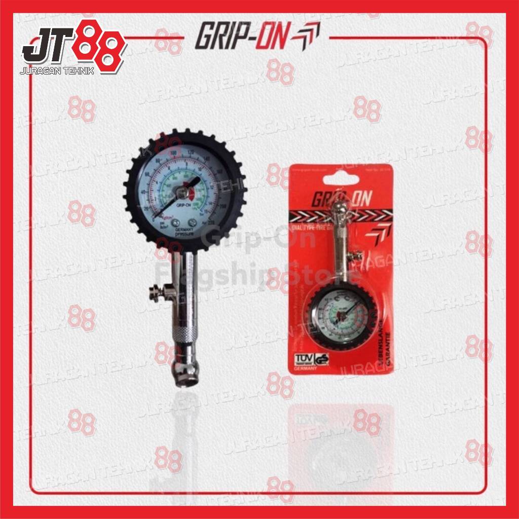 Jual GRIP-ON DIAL TIRE GAUGE ALAT UKUR TEKANAN ANGIN BAN GRIP ON ...