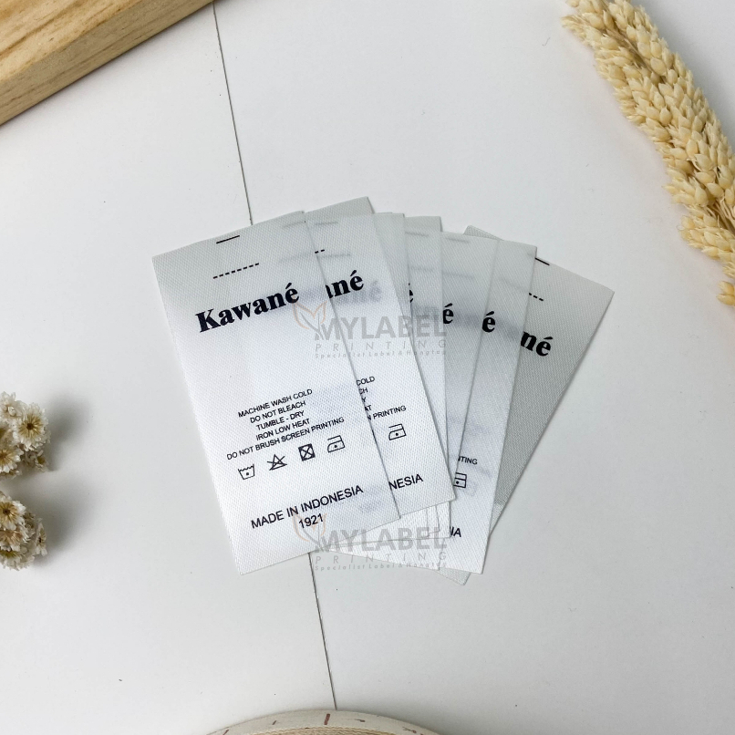 Jual 100 PCS label satin/label baju/label hijab/label washing care ...