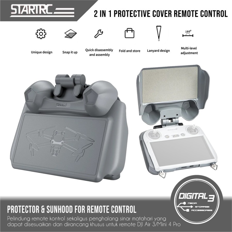Jual STARTRC 2 in 1 Protective Cover RC / RC 2 Controller Protector Sunhood Pelindung Remote DJI ...