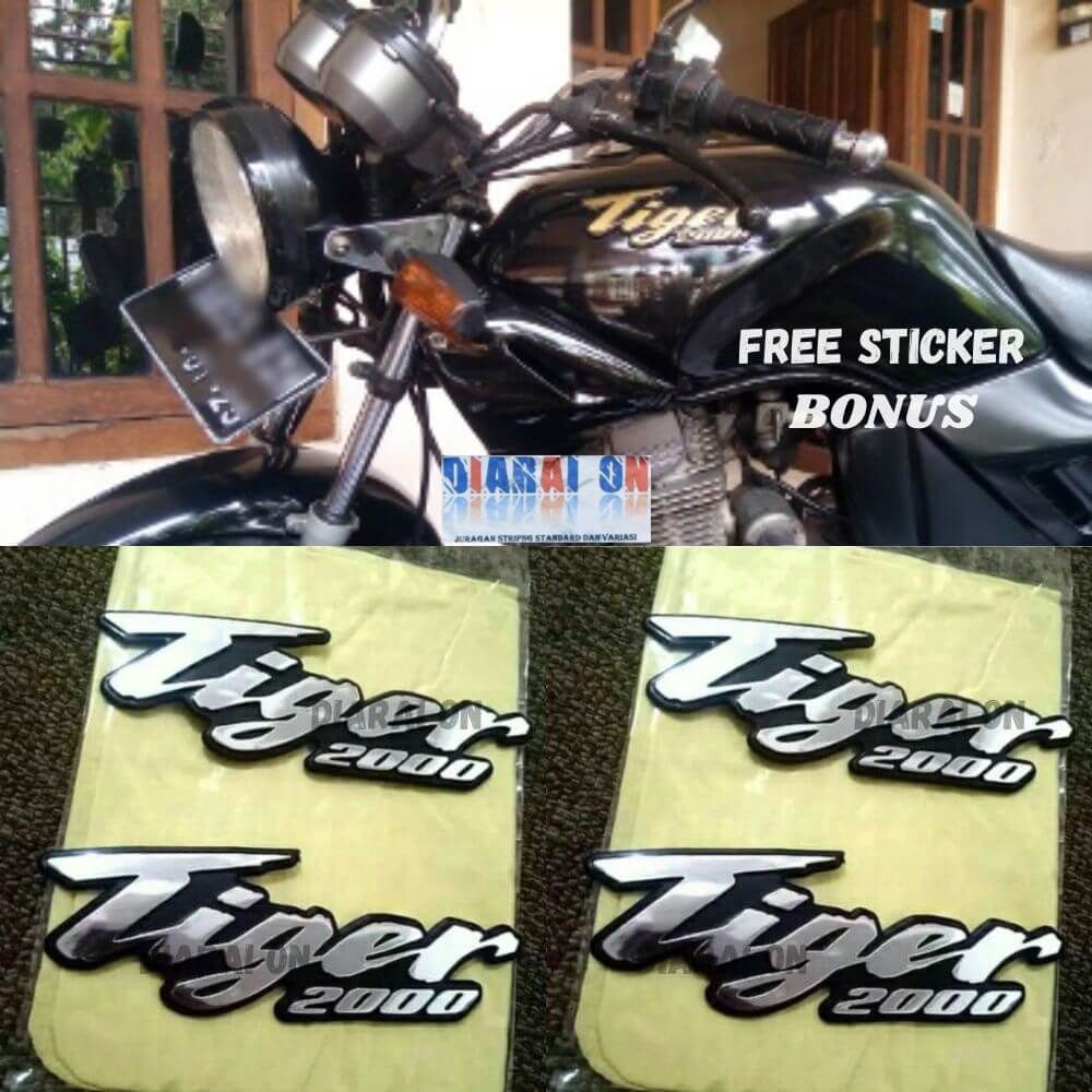 Jual EMBLEM TANKI MOTOR TIGER 2000 1 Set Kanan Kiri | Shopee Indonesia