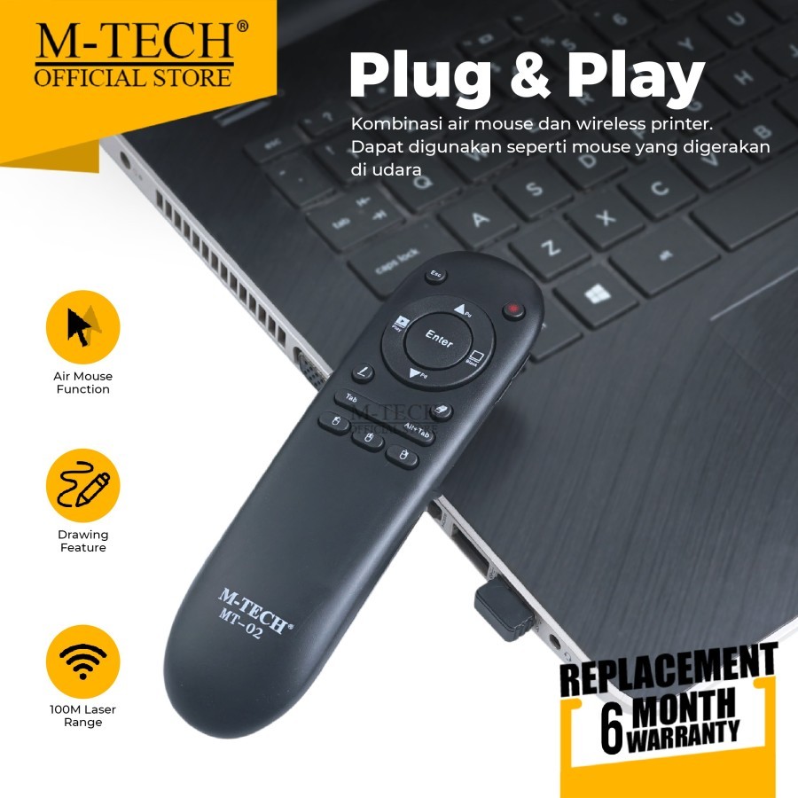 Jual M-Tech Original Laser Pointer with Mouse Function Wireless MT-02 ...