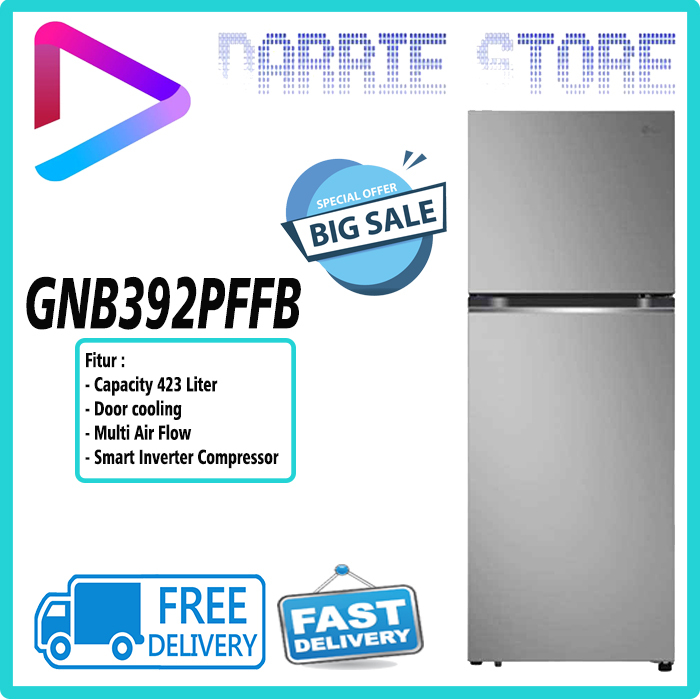 Jual LG GN-B392PFFB KULKAS 2 PINTU GNB392 GN-B392 392PQGB GNB392PFFB ...