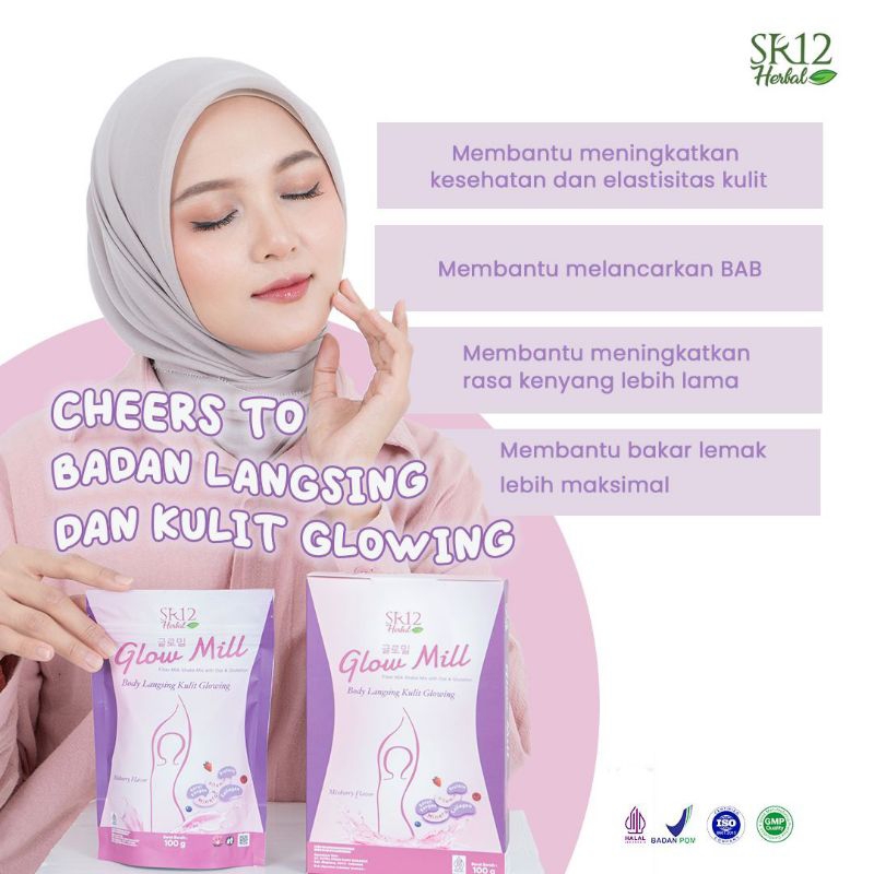 Jual SR12 Glow Mill Fiber Milk Shake With Oat and Glutathion Pelangsing ...