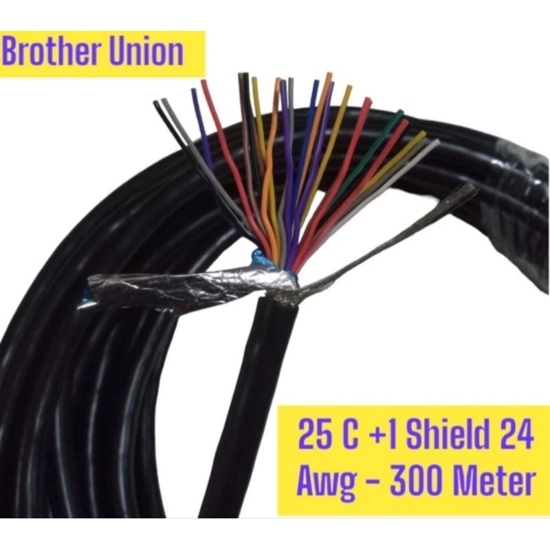 Jual Kabel isi 25C + 1 Shield 24 AWG 200 Meter Brother Union Kabel Data ...