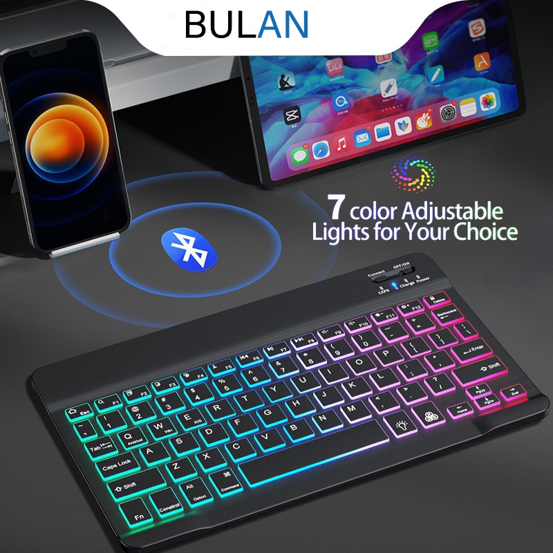 Jual 10 Inch Backlit Keyboard And Mouse Backlight Bluetooth Keyboard ...