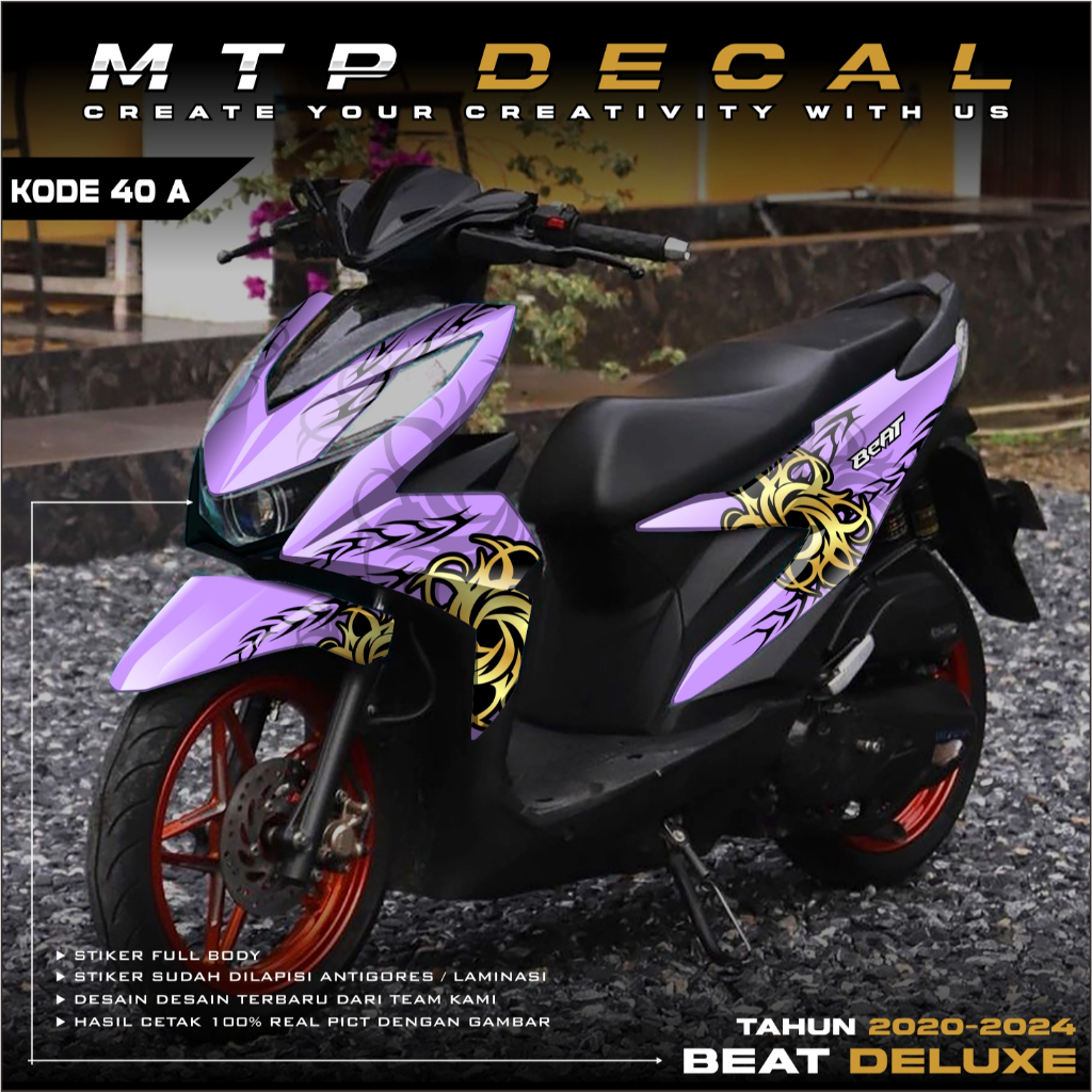 Jual MTP Dekal Honda Beat Deluxe Street 2020-2024 Stiker Vinyl Premium ...