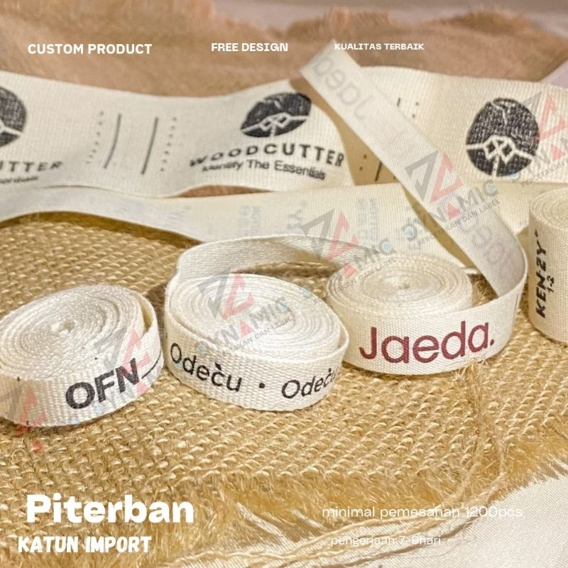 Jual LABEL PITERBAN BERKUALITAS ( 100pcs )| FREE DESAIN | BAHAN IMPORT ...