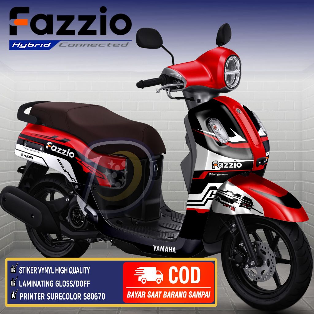 Jual Stiker Motor Fazzio Striping Fazzio Decal Yamaha Fazzio Hitech | Shopee Indonesia