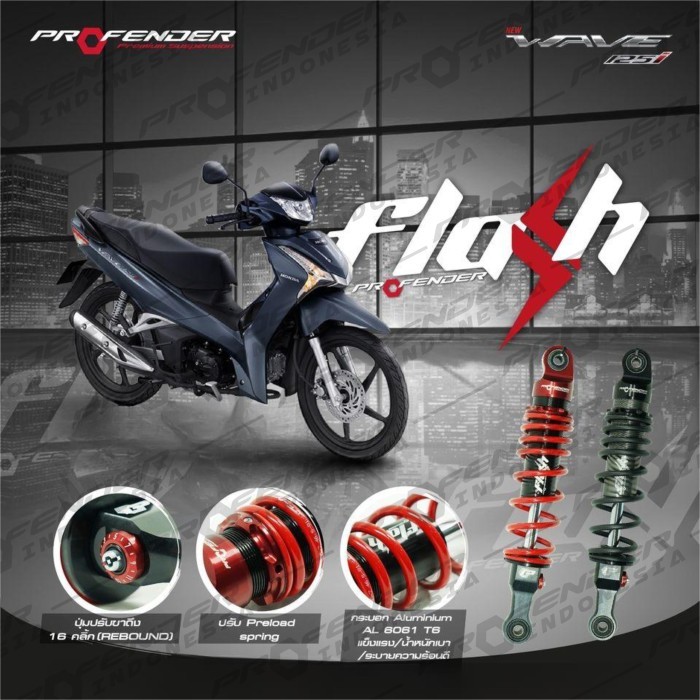 Jual FLASH Series - Suspensi Shock Sockbreaker PROFENDER Motor Bike ...