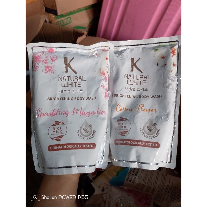 Jual K NATURAL WHITE sabun cair/sabun batang Random 400ml | Shopee ...