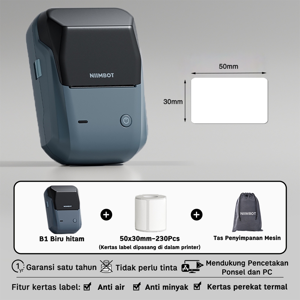 Jual NIIMBOT B1 Printer Label, Pembuat Label Portabel Bluetooth lebar ...