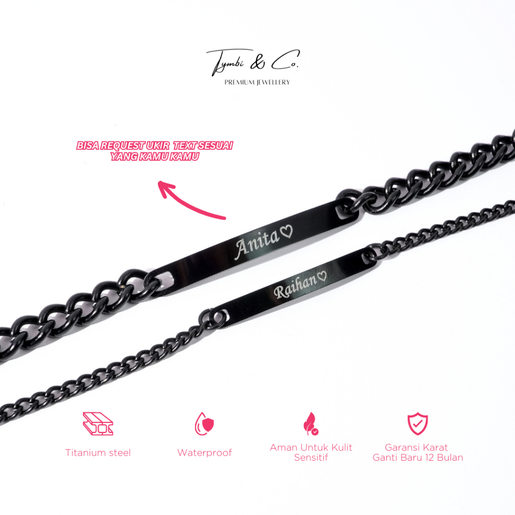 Jual Tymbi&Co - Zukka Custom Couple Bracelet | (HARGA SATUAN) Gelang ...