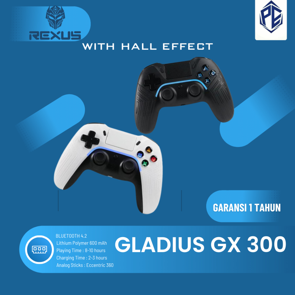 Jual Rexus GX-300 / GX-300 Gen 2 V2 Gamepad Joystick Bluetooth Wireless ...