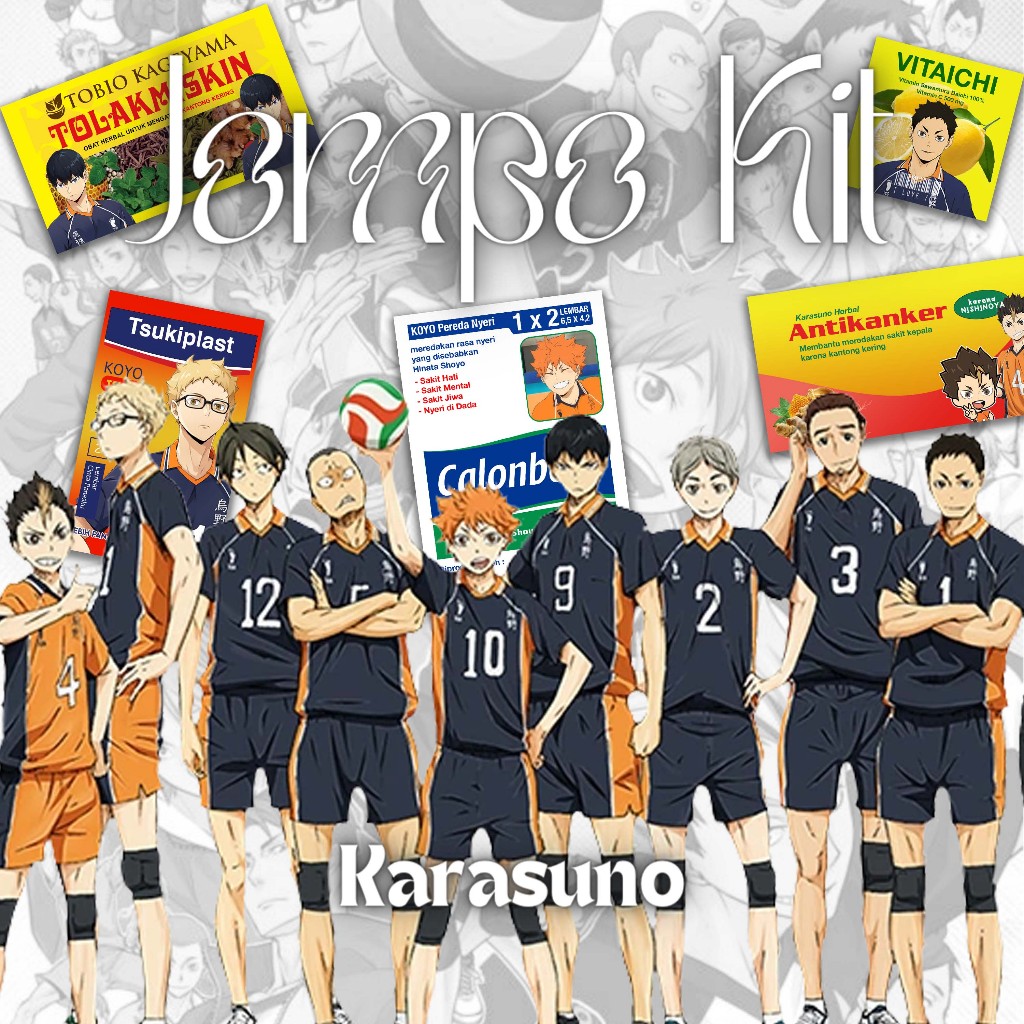 Jual KARASUNO HAIKYUU!! JOMPO KIT // SALONPAS, HANSAPLAST KOYO, TOLAK ...