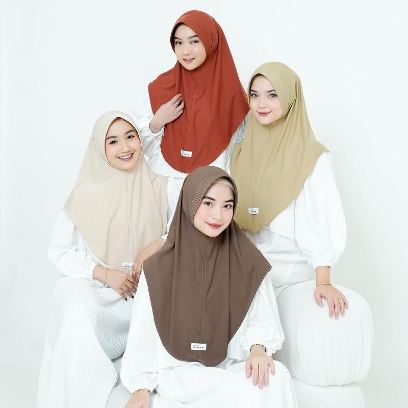 Jual ORIGINAL Kenan Hijab Bergo Instant Lana Size L Bahan Jersey ...
