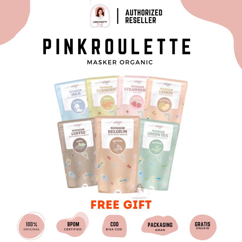Jual MASKER PINKROULETTE FULL SIZE 60gr / MASKER PINKROULETTE MINI SIZE ...