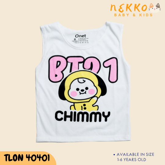 Jual Singlet Kaos Kutung Tank Top Kaos Anak Perempuan Motif BT21, 100% ...