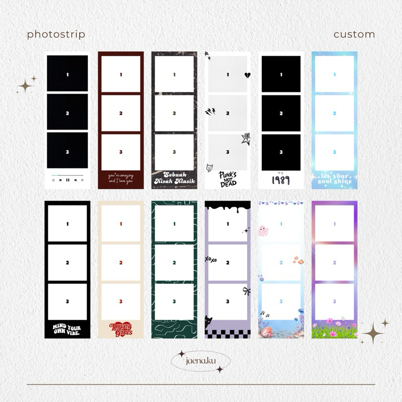 Jual [CUSTOM] PHOTOSTRIP PHOTOBOTH 3 CUTS 4 CUTS MINI LUCU MURAH ...