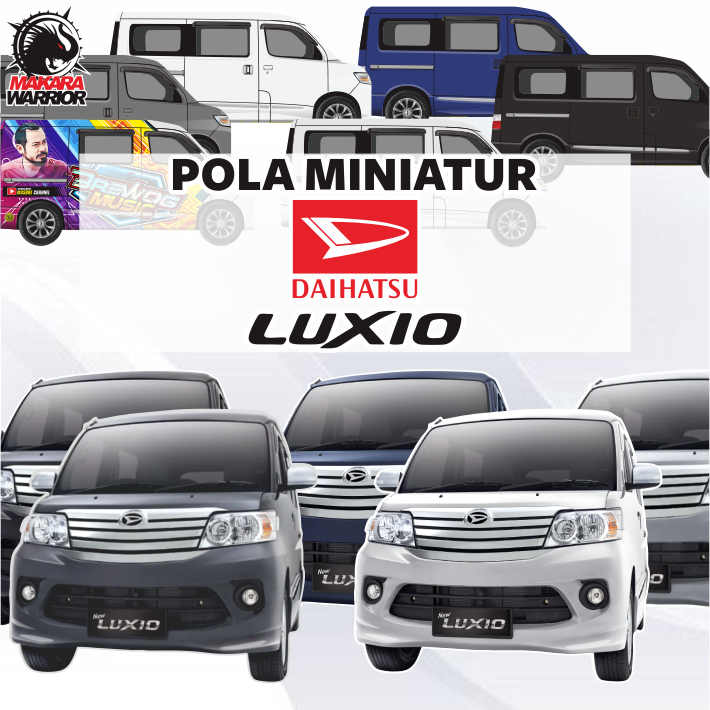 Jual Pola stiker miniatur Daihatsu Luxio Ukuran S (panjang 19 cm ...